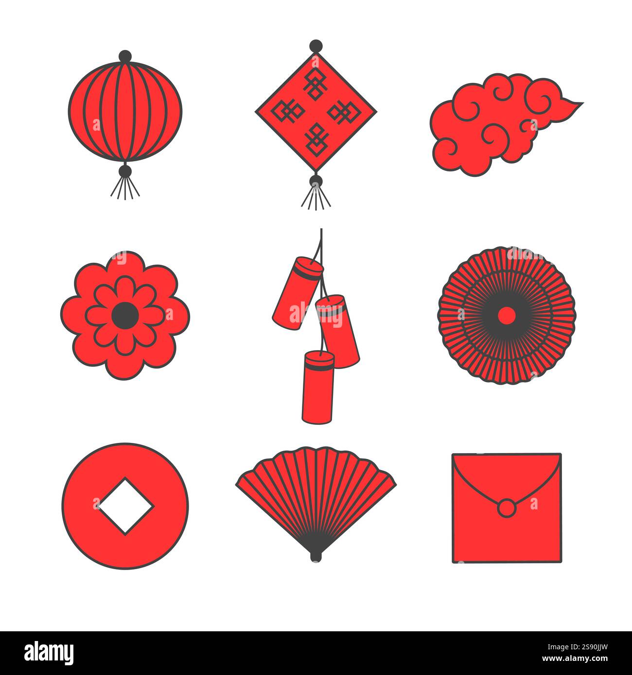 Banner set chinese year Cut Out Stock Images & Pictures - Alamy
