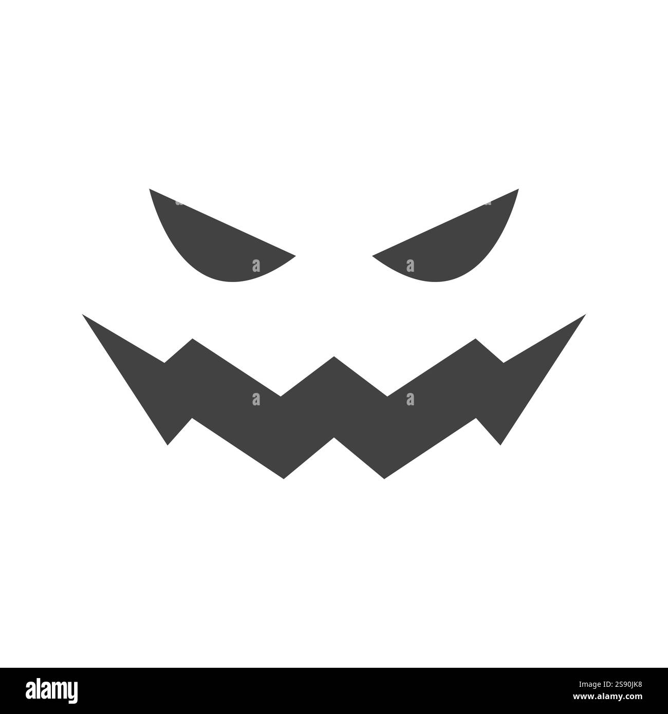 scary smile halloween isolated on white background Stock Vector Image ...