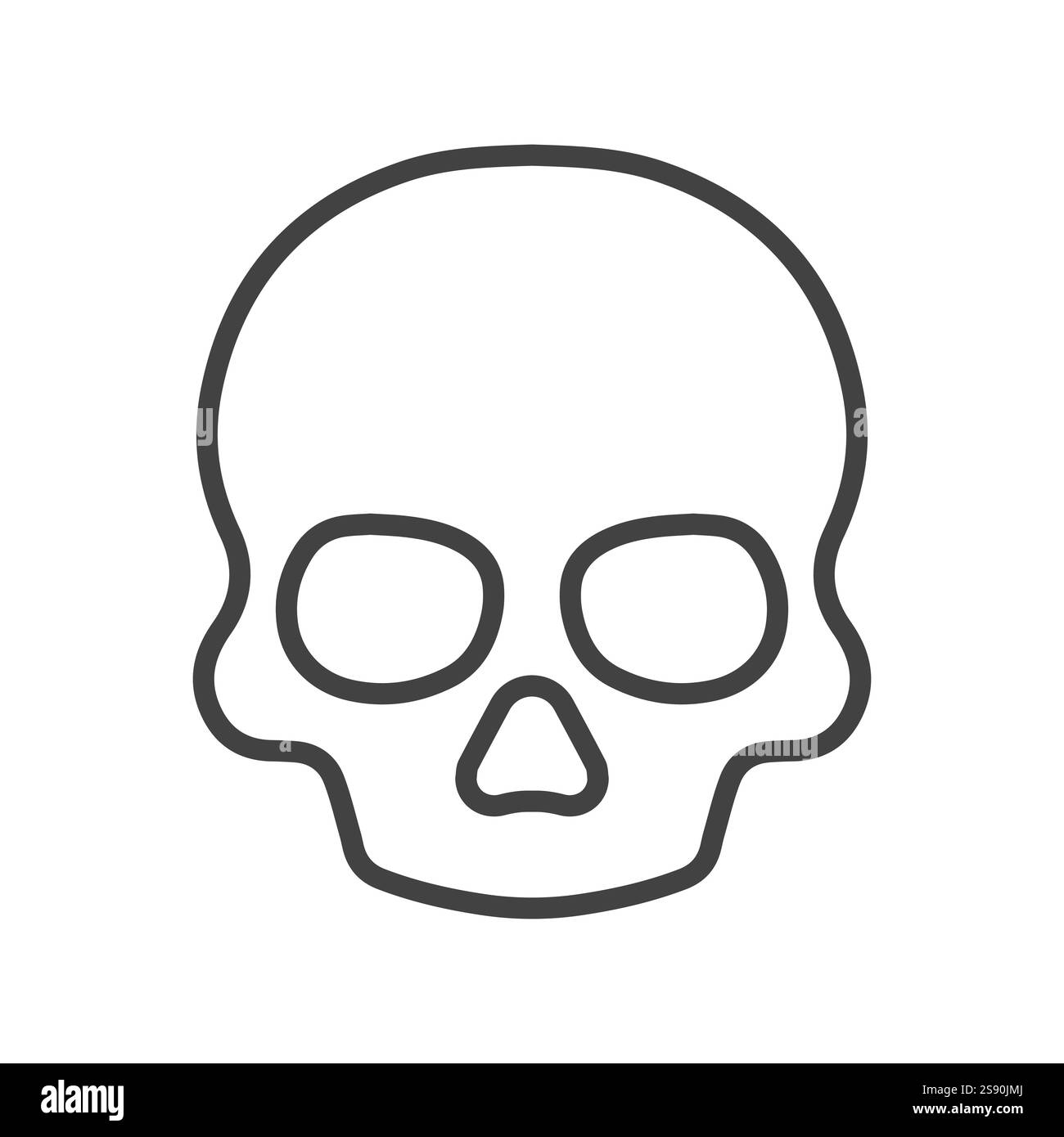 line icon death skull design vector on white background Stock Vector ...
