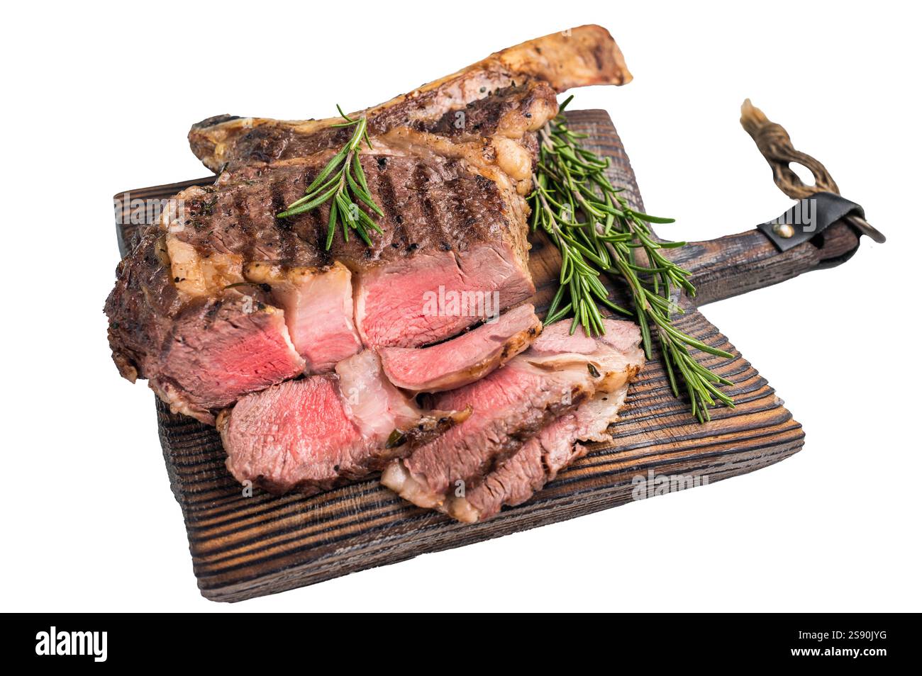 BBQ fried Tomahawk beef steak, grilled marbled rib eye with bone on ...