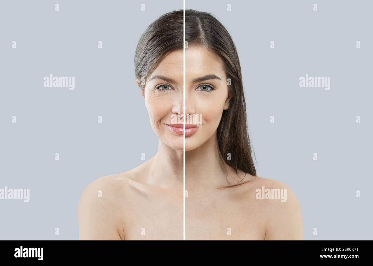 Charming women on white background. Young and mature adult female model ...