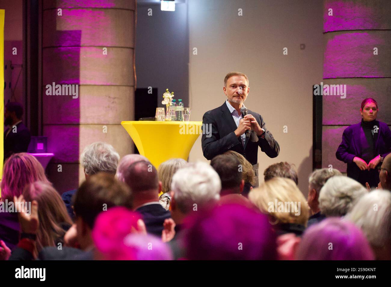 Mainz, Western Germany. January 23, 2025. Christian Lindner (Chancellor ...