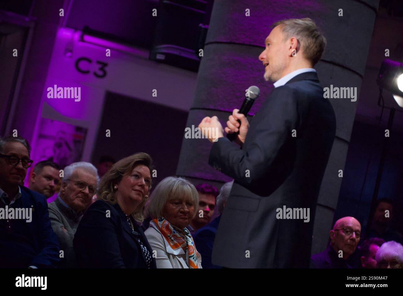 Mainz, Western Germany. January 23, 2025. Christian Lindner (Chancellor ...
