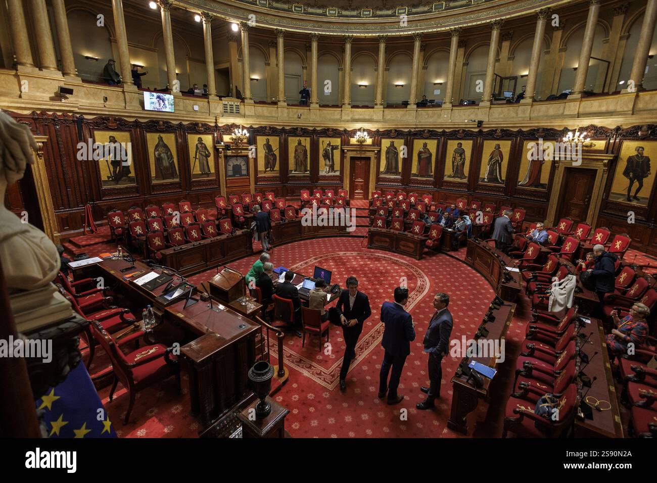 Illustration picture taken during a plenary session of the Senate at ...
