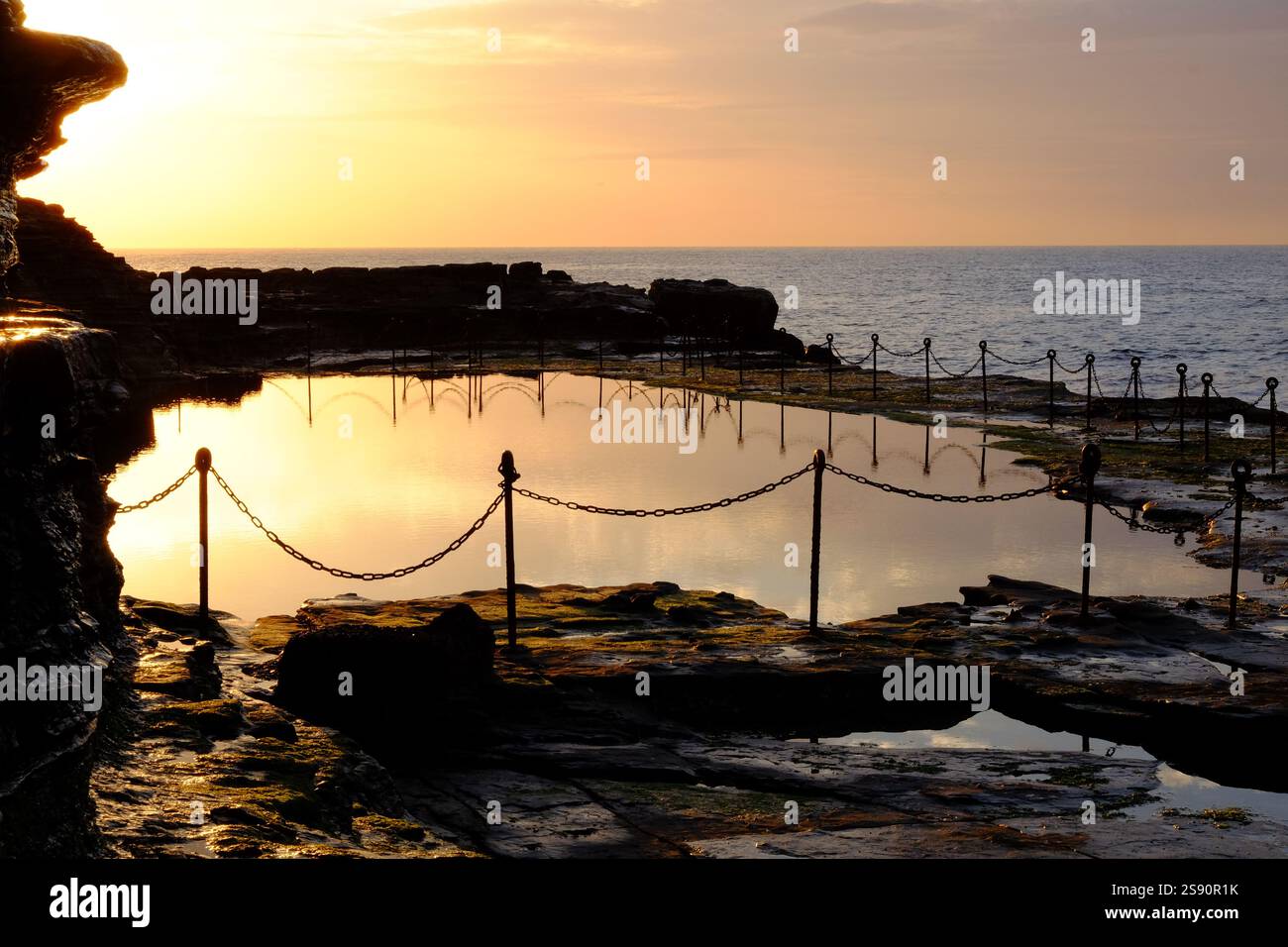 Bogey Hole, a coastal swimming pool near Newcastle Beach, Australia ...