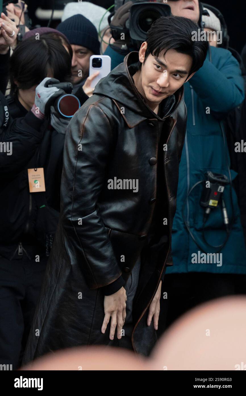 korean actor Kim Soo-Hyun at Milan Fashion Week for the Prada men's ...