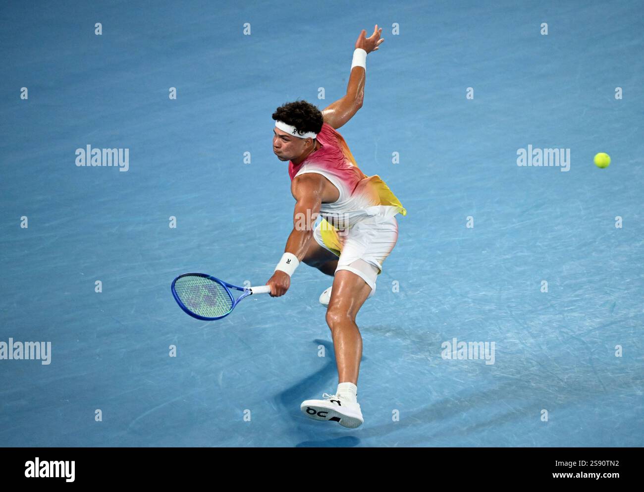 American tennis player Ben Shelton in action during the Men's Singles ...