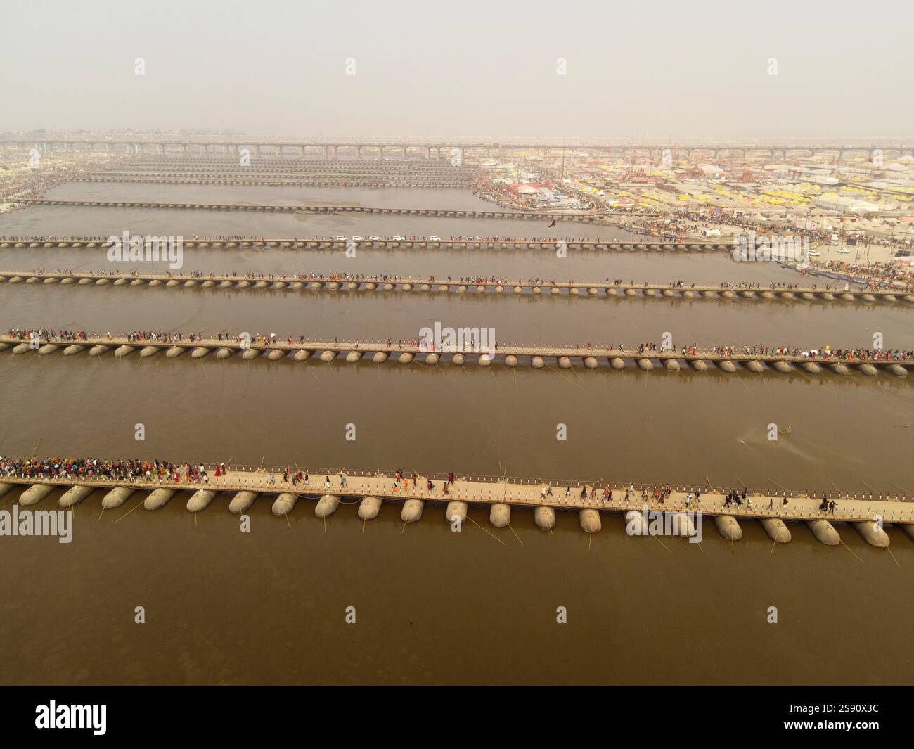 January 24, 2025, Prayagraj, Uttar Pradesh, India: Prayagraj: An aerial ...