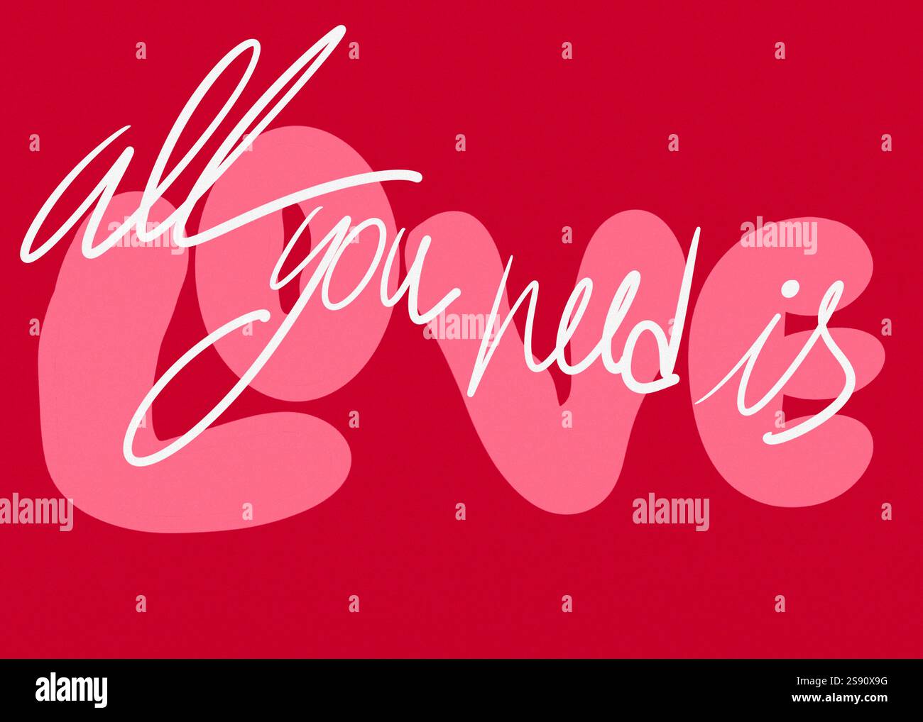 Red and pink heart shapes for romantic greeting card. Happy Valentine's ...
