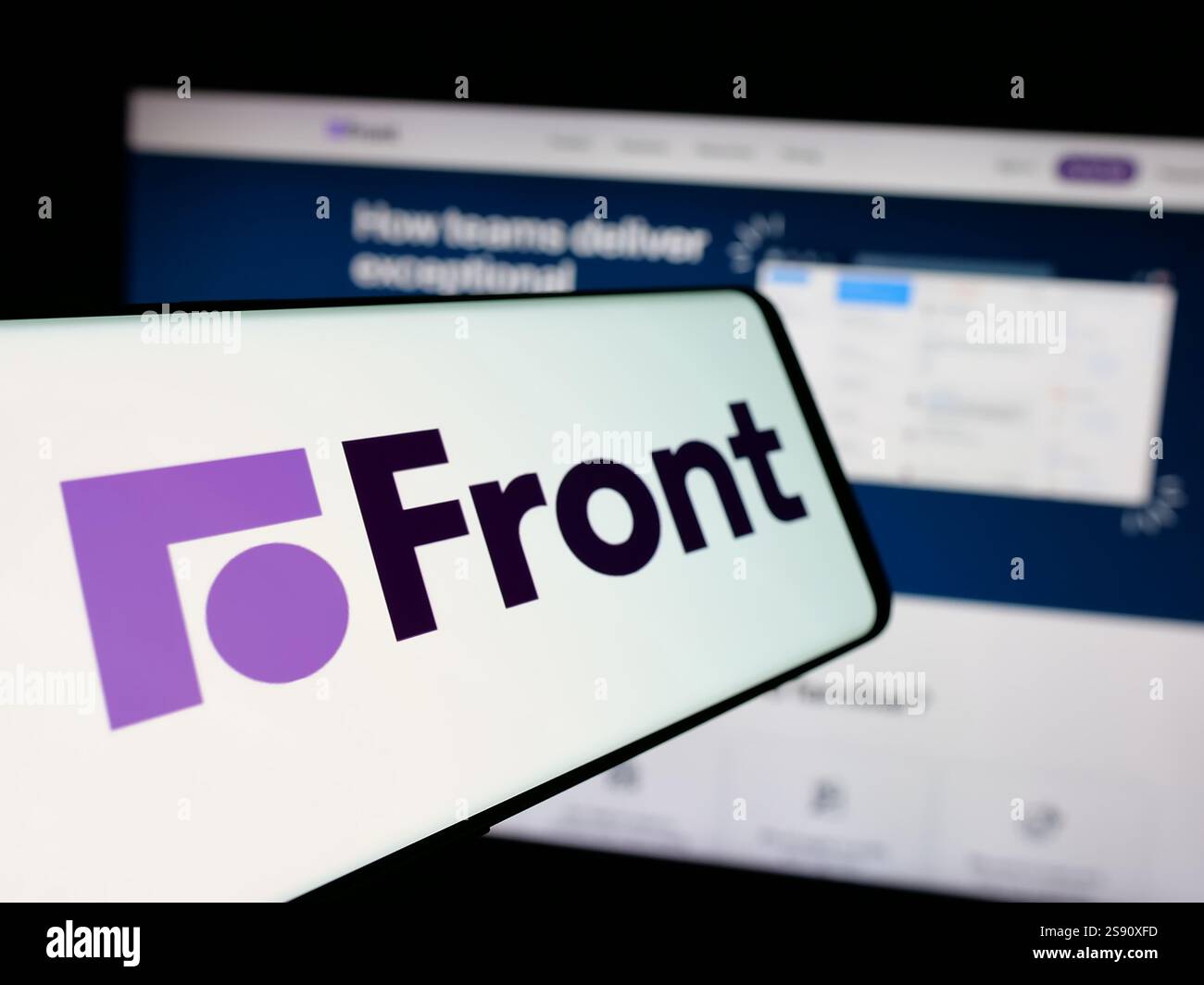 In this photo illustration, a mobile phone with the logo of American ...