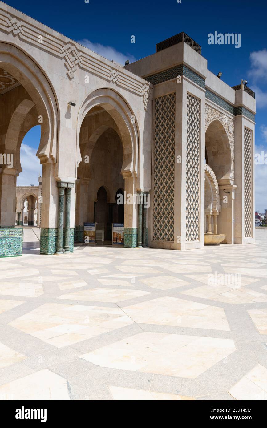 Hassan II Mosque, second largest functioning mosque in AfricaCa Stock ...