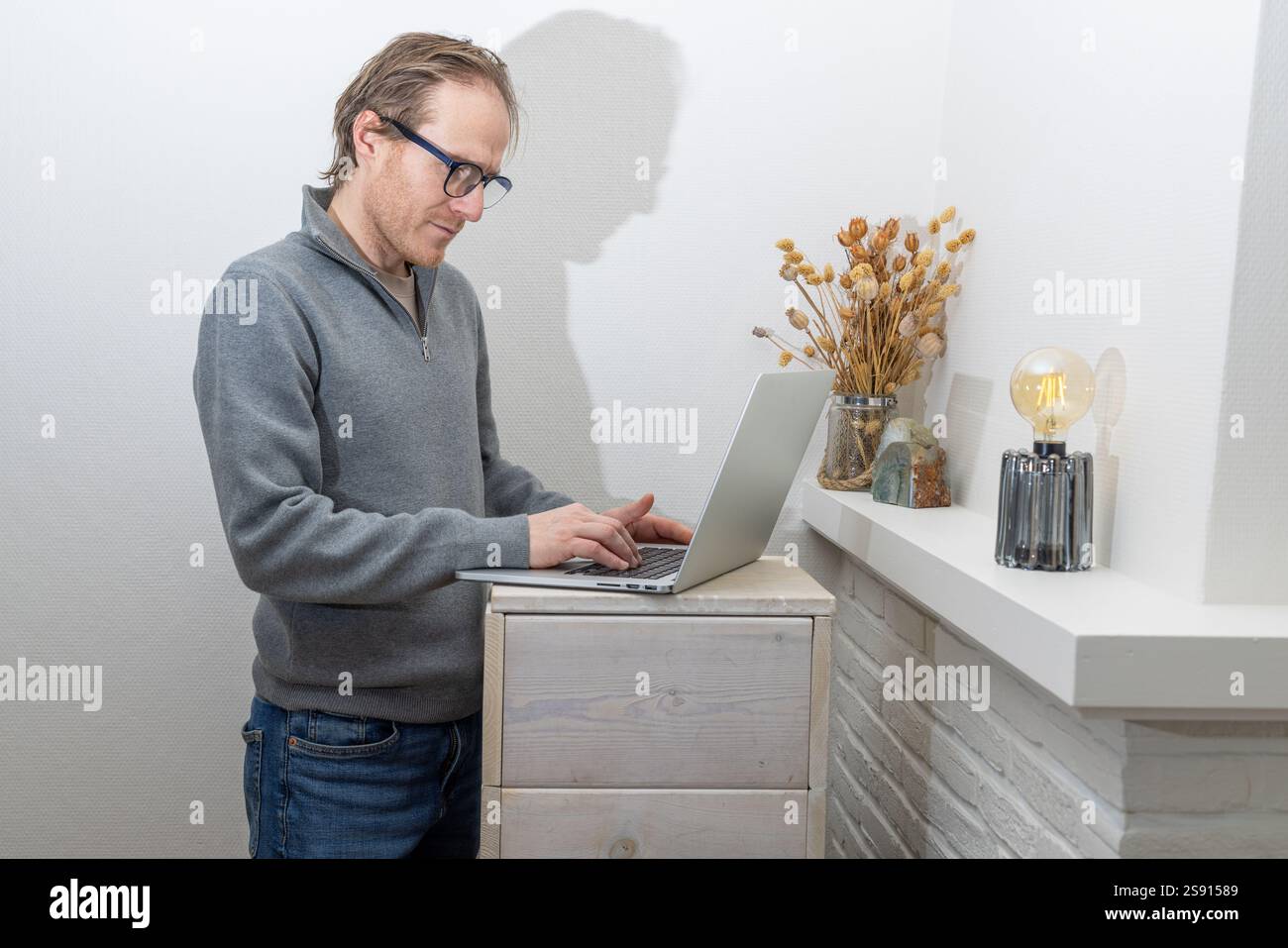 Focused man professional working laptop hi-res stock photography and ...