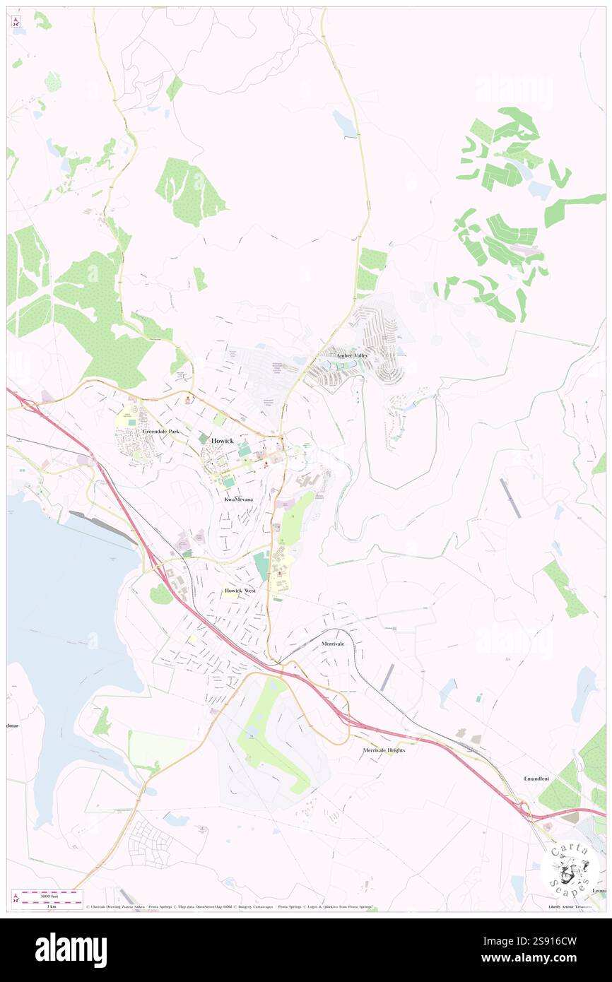 Howick Falls, , ZA, South Africa, KwaZulu-Natal, S 29 29' 10'', N 30 14 ...