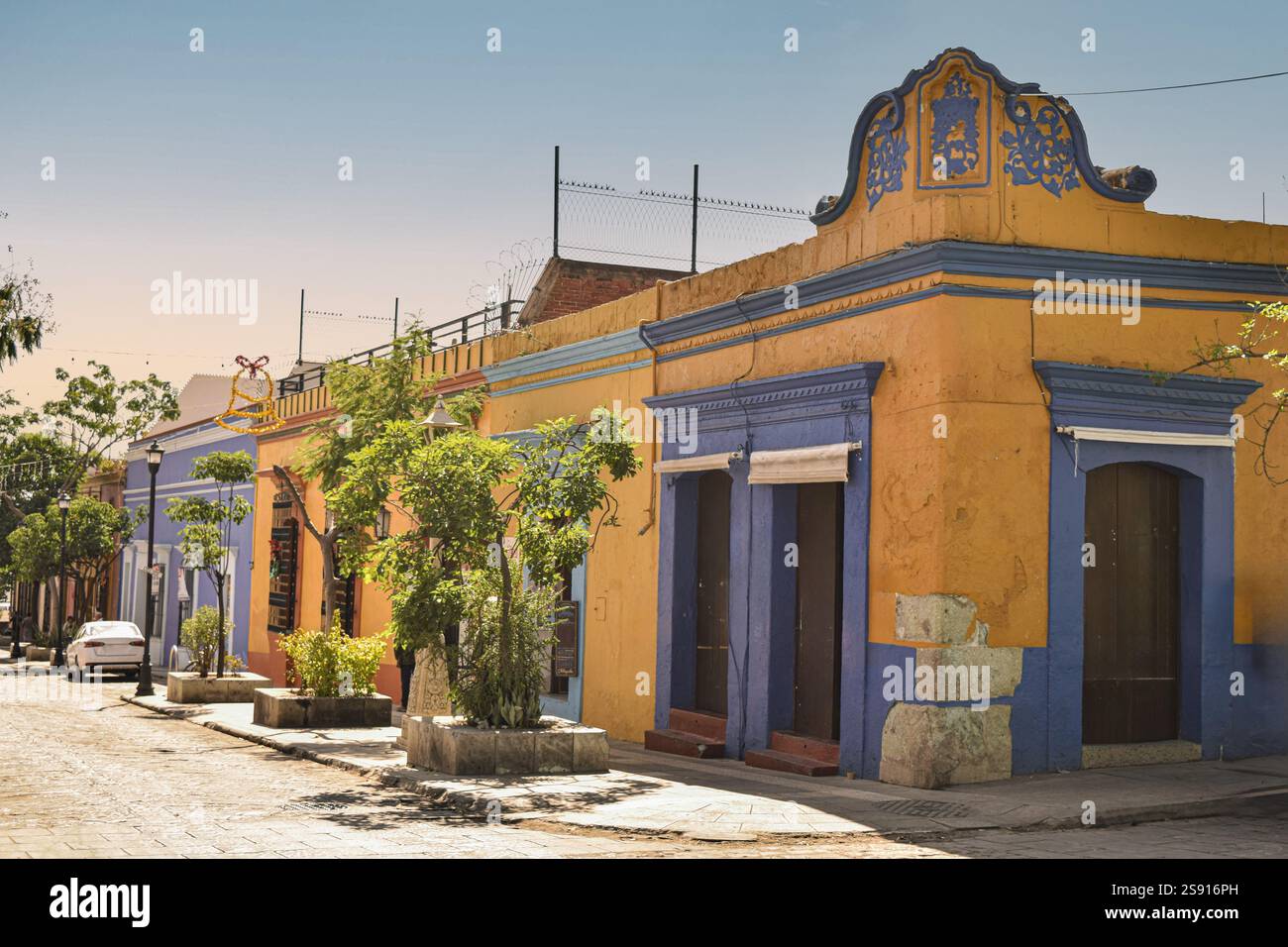 Colorful alleys in the historic center of Oaxaca city, Mexico Stock ...