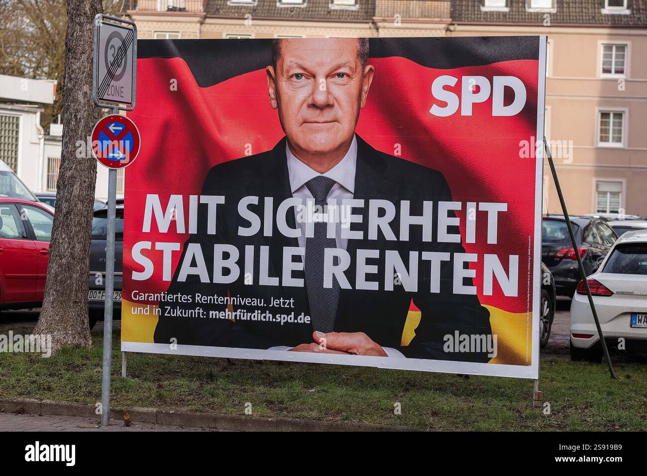 Wahlplakate - Bundestagswahl 2025 am 22.01.2025 in Herne Ein Wahlplakat der SPD für den ...