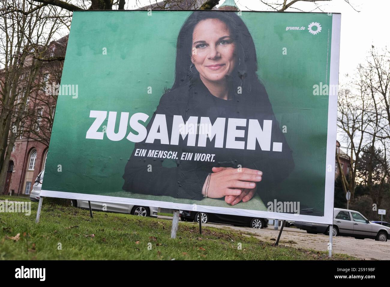 Wahlplakate - Bundestagswahl 2025 am 22.01.2025 in Herne Ein Wahlplakat von Bündnis90/Die Grünen ...