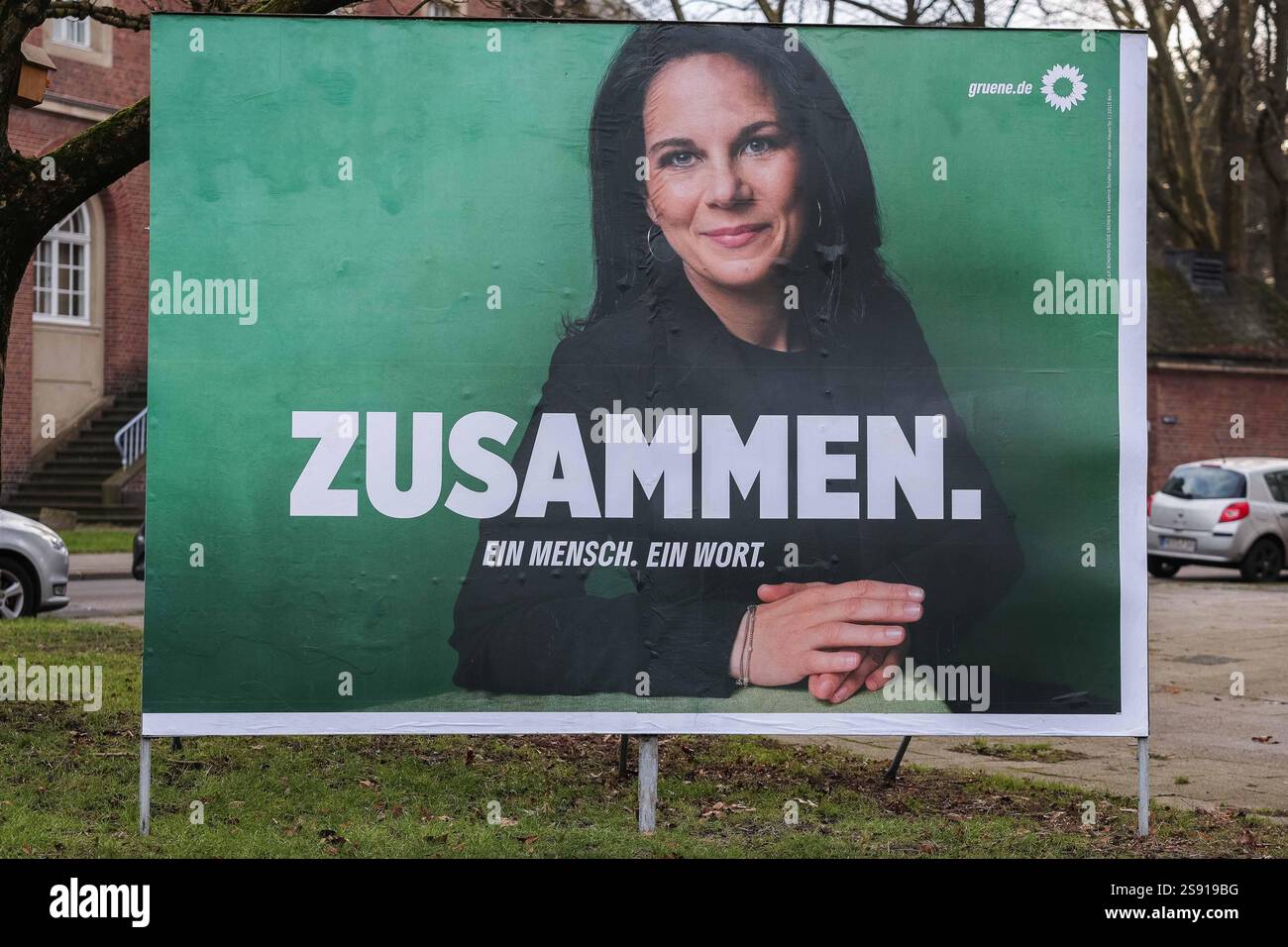 Wahlplakate - Bundestagswahl 2025 am 22.01.2025 in Herne Ein Wahlplakat von Bündnis90/Die Grünen ...