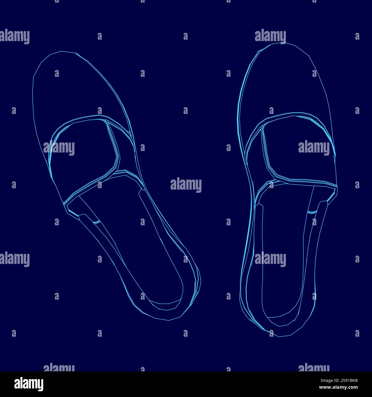 Pair of shoes are shown in a blue color. The shoes are designed to look ...
