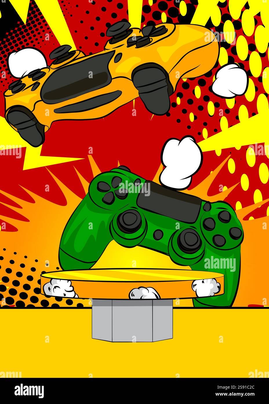 Comic Book Product podium stage for mockup presentation with Gaming ...