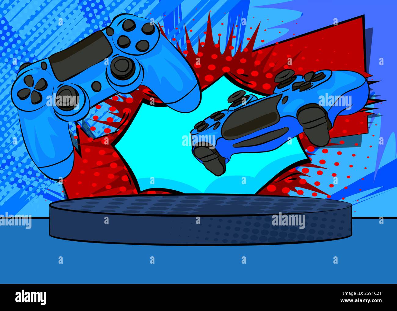Comic Book Product podium stage for mockup presentation with Gaming ...