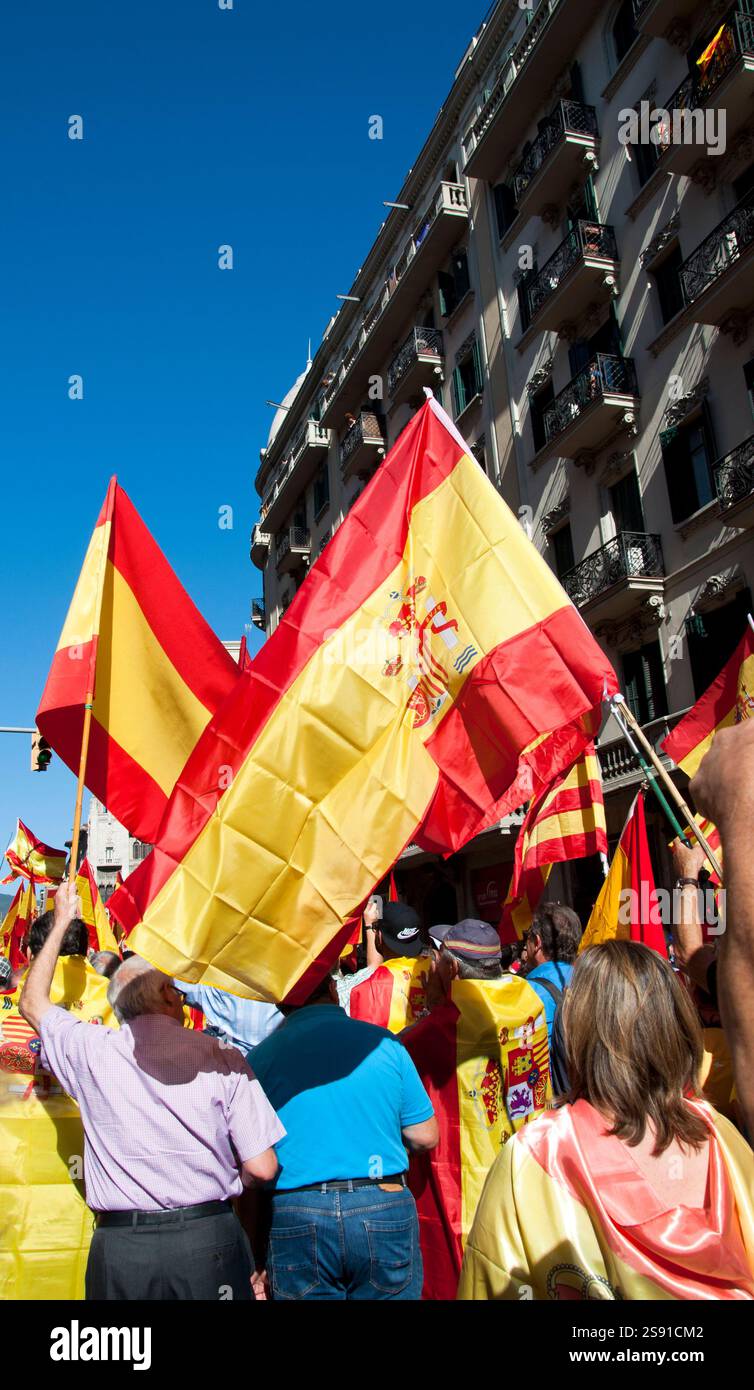 8 October 2017, Massive demonstration against catalan independence in ...