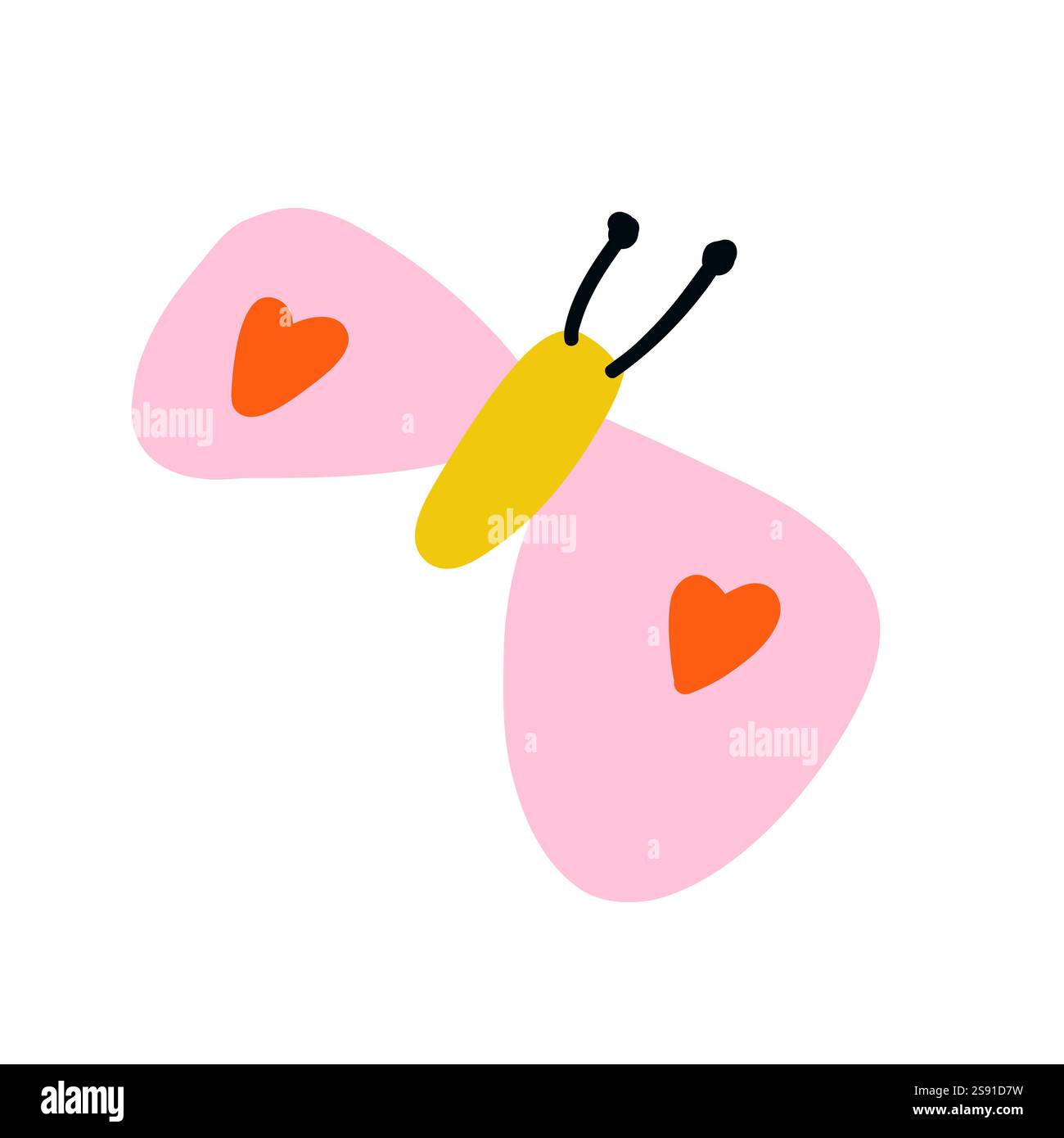 Delicate pink and orange butterfly with vibrant wings. Elegant and ...