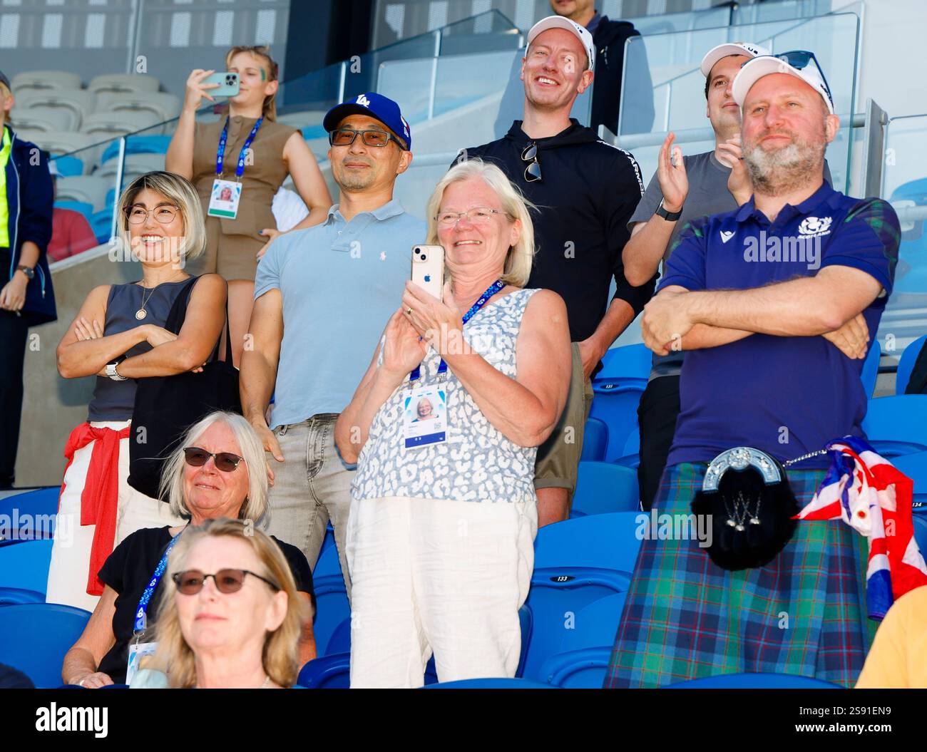 Melbourne, Australia, 24 Jan 2025. Gordon Reid fans during the 2025 ...