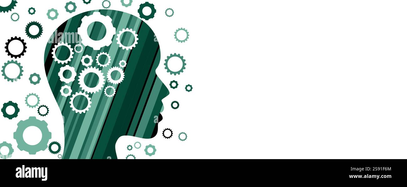 Conceptual technology illustration of artificial intelligence. Abstract futuristic background ...