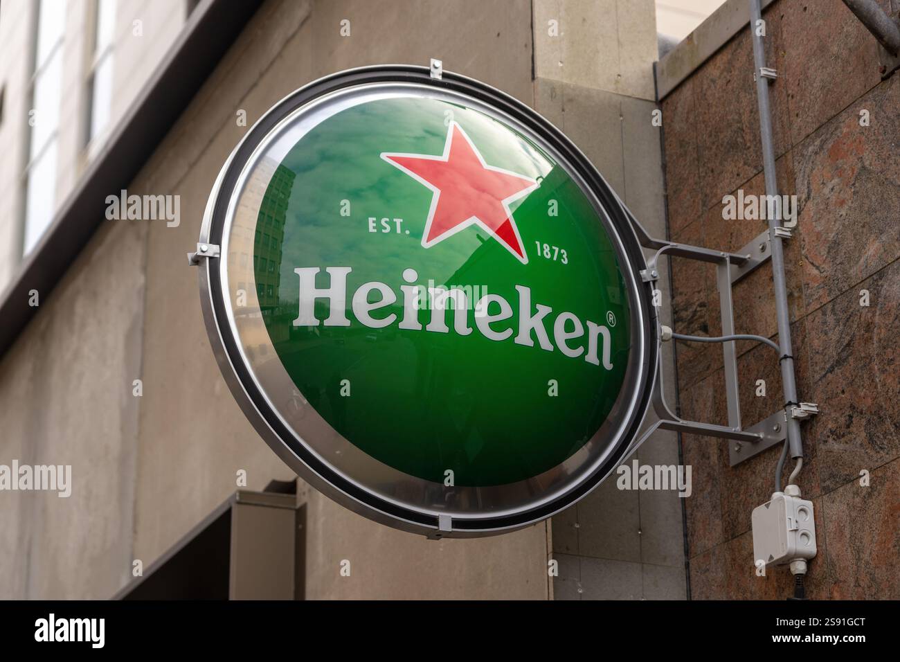 Heineken Flag sign logo. Heineken is a Dutch multinational brewing ...