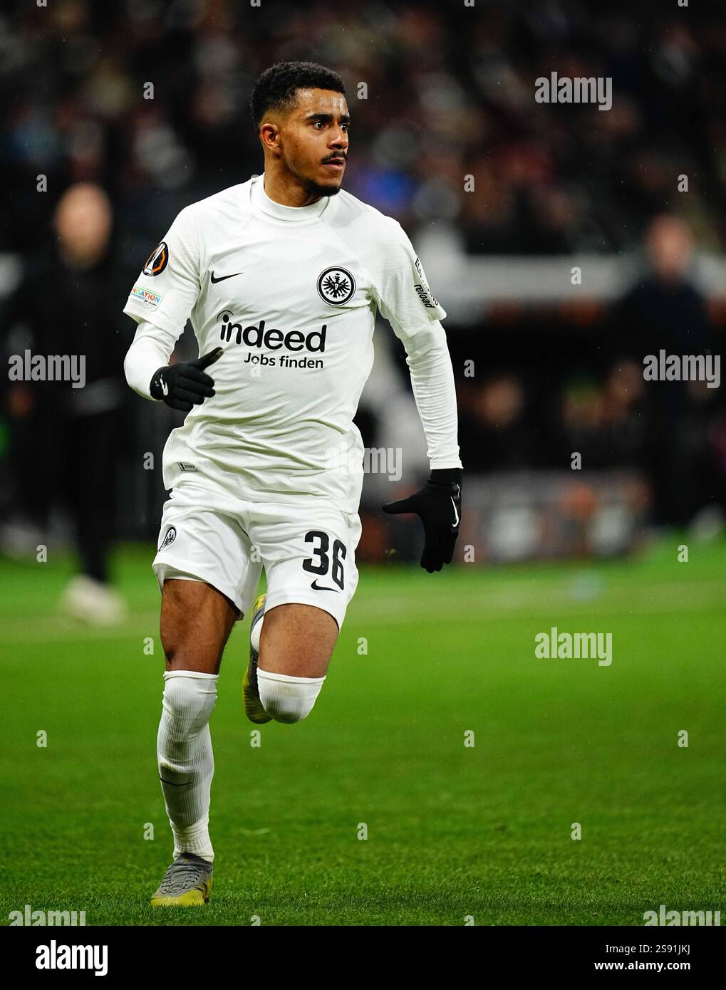 Frankfurt, Germany. January 23 2025: Ansgar Knauff (Eintracht Frankfurt ...