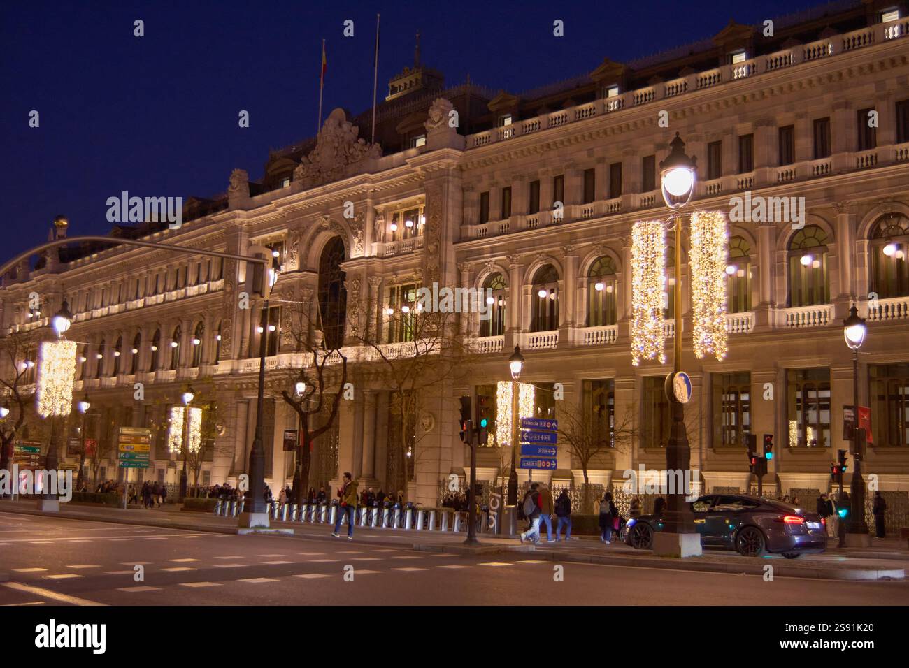 Madrid, Spain - January 24, 2025: The majestic Bank of Spain in Madrid ...