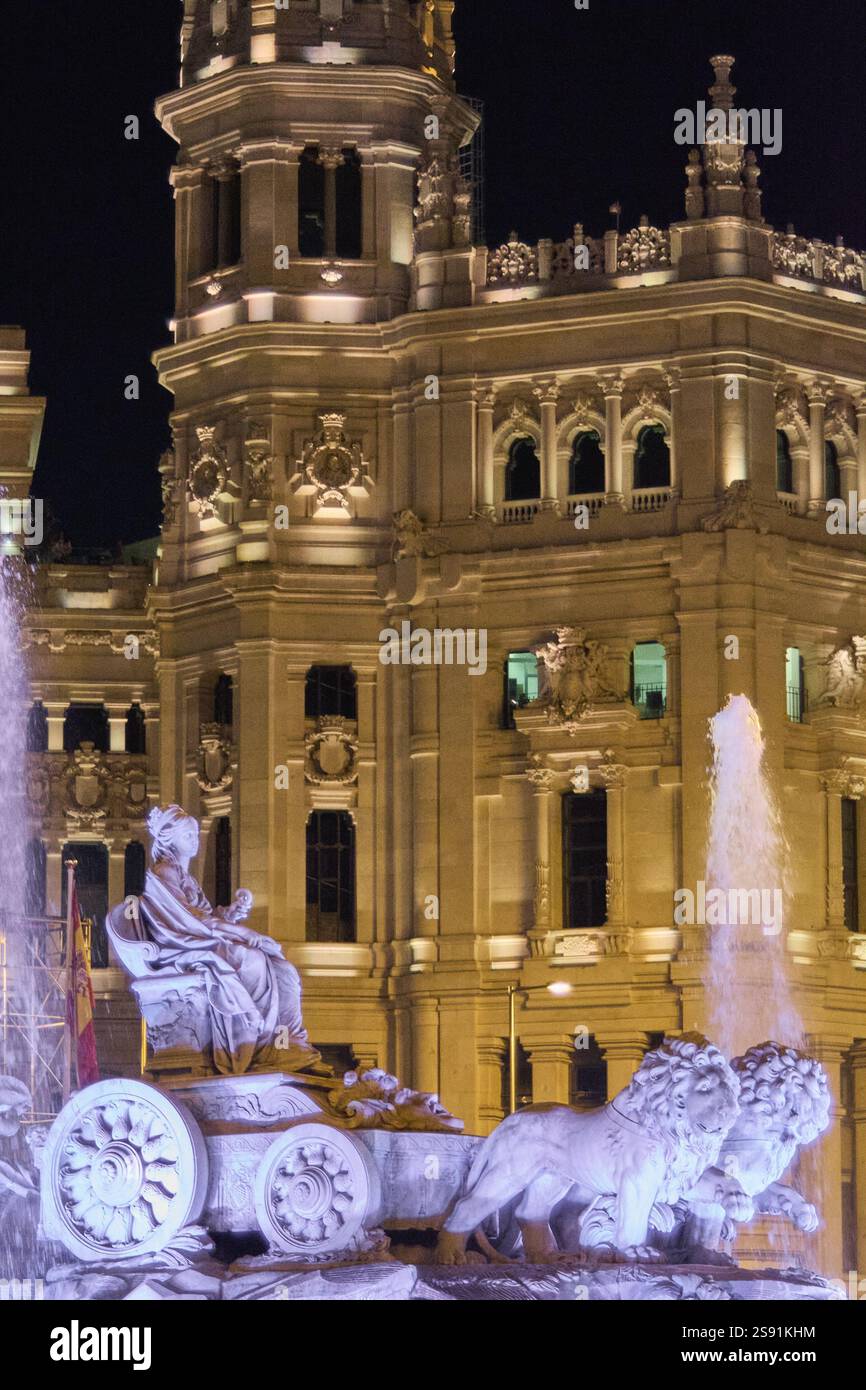 Madrid. Spain - January 24, 2025: The iconic Cibeles Fountain in Madrid ...