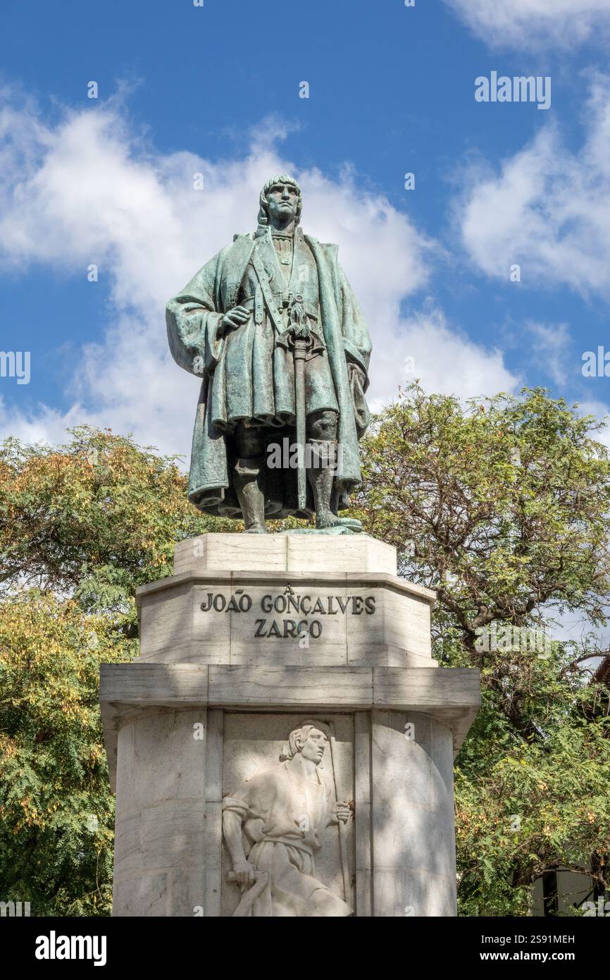 Joao Goncalves Zarco Monument Statue In Funchal City Cenre, Madeira, A ...