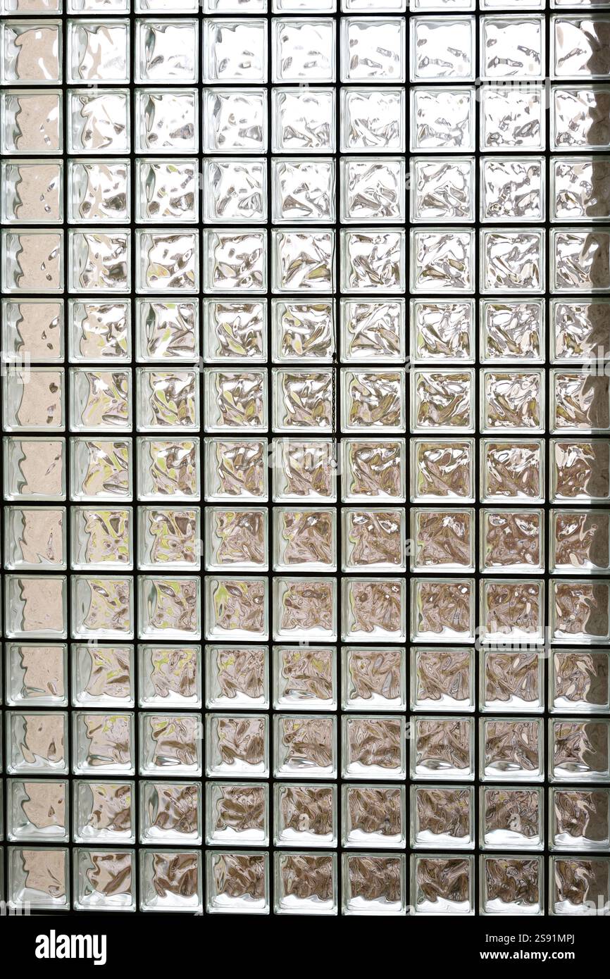 Frosted glass or glass brick separation wall. Exterior backlight, no ...