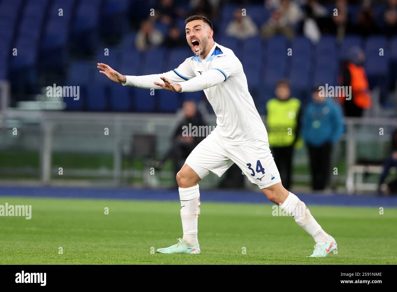 Mario Gila of Lazio seen during the UEFA Europa League 2024-2025 day 7 ...