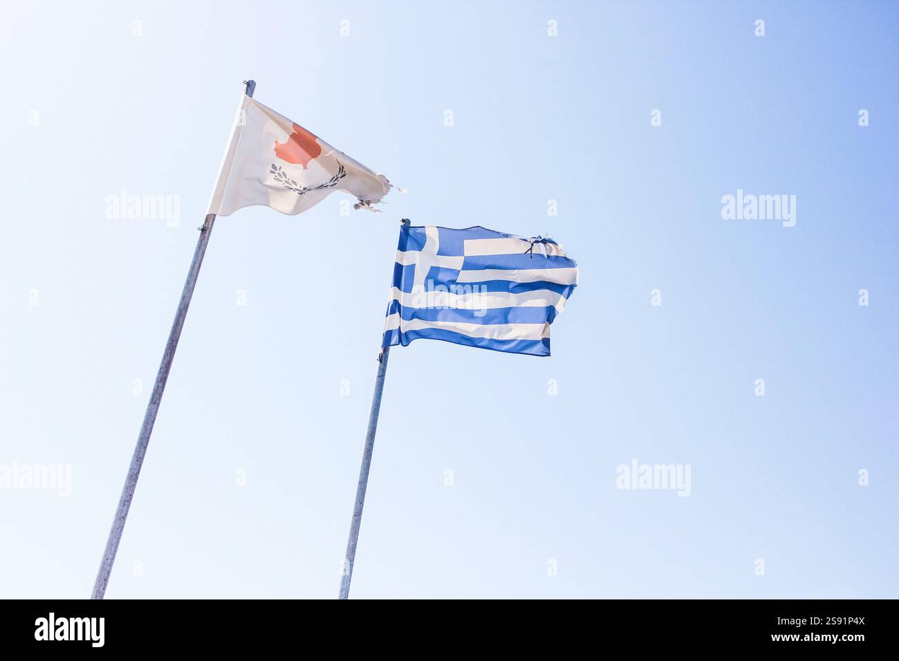 Flags of greece and cyprus hi-res stock photography and images - Alamy
