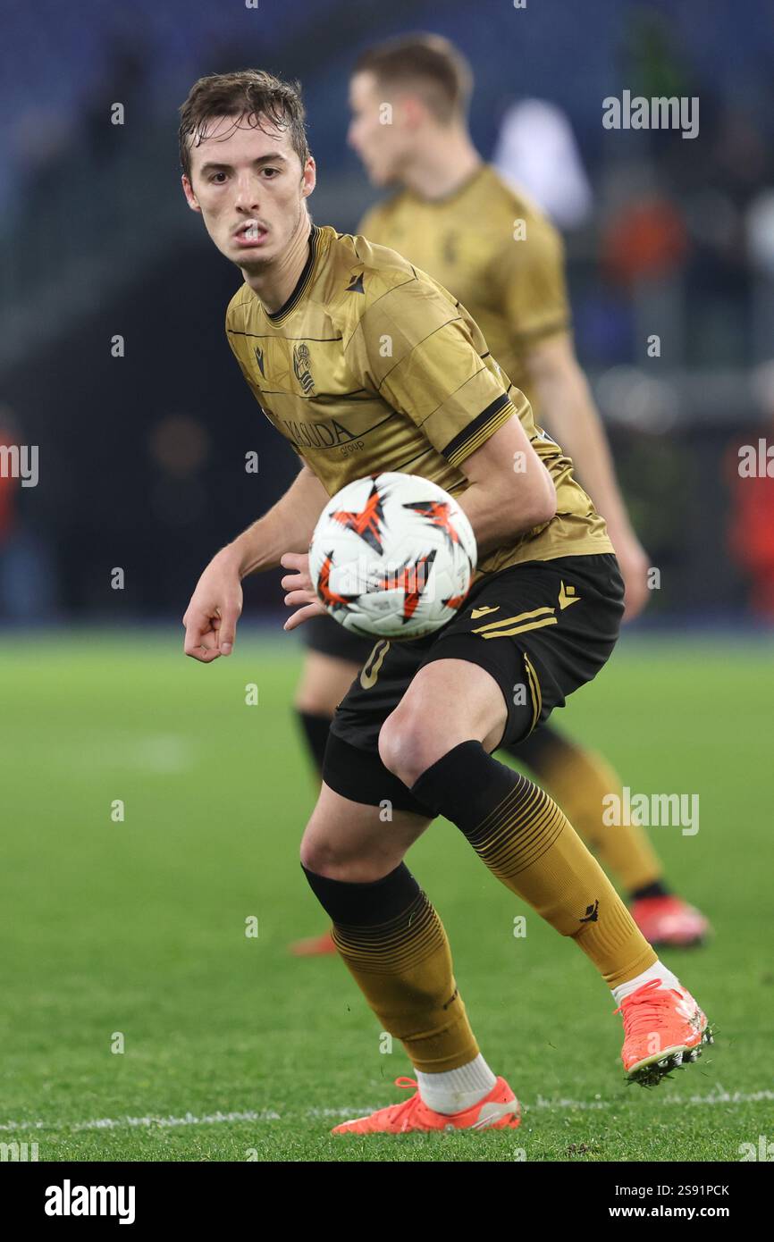 Jon Pacheco of Real Sociedad seen in action during the UEFA Europa ...