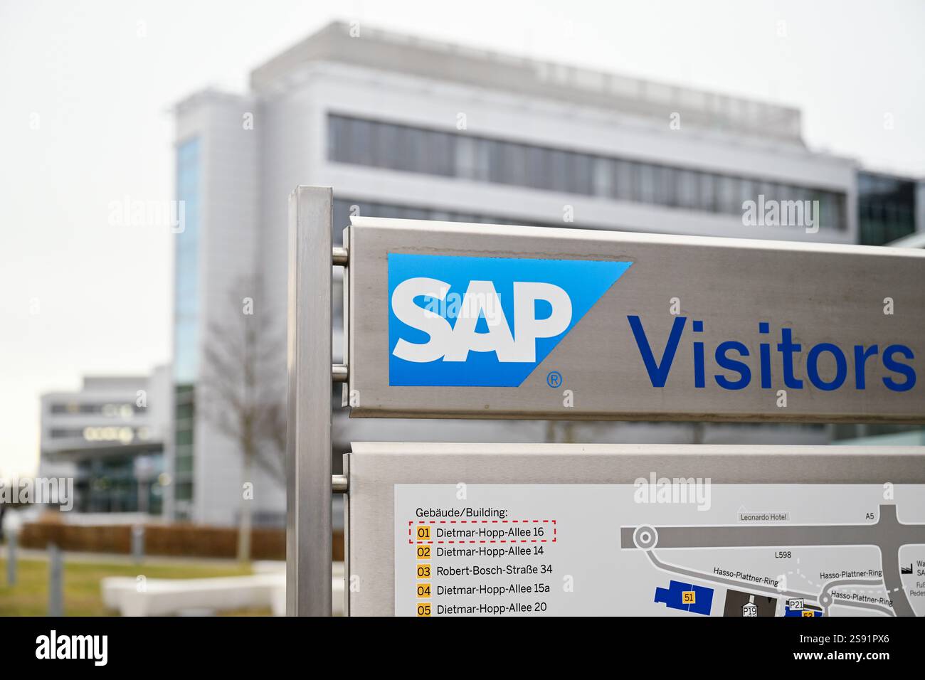 PRODUCTION - 24 January 2025, Baden-Württemberg, Walldorf: The word ...