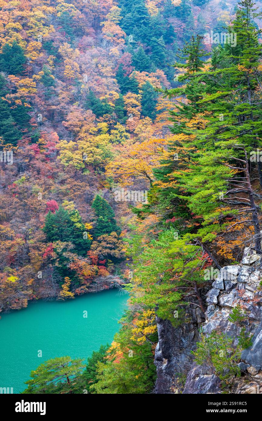 Autumn in the Japanese Alps with Blue Lakes, Near Matsumoto, Japan ...