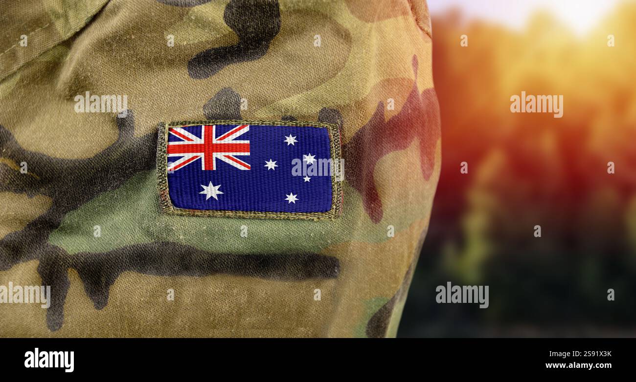 Australia Army soldier in universal camouflage uniform Stock Photo - Alamy