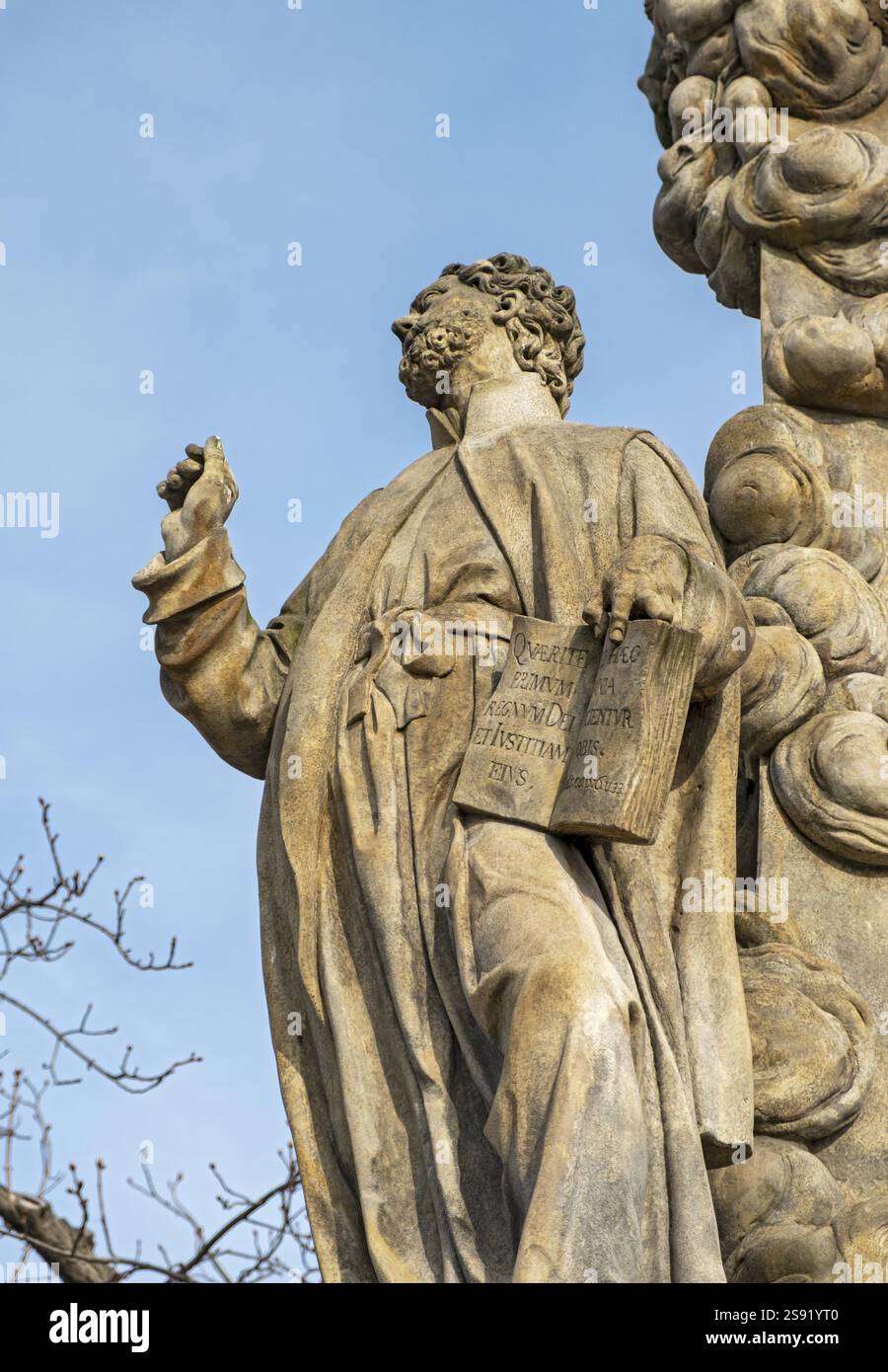 Statue of Saint Cajetan, Charles Bridge, Prague - Praha, Czech Republic ...