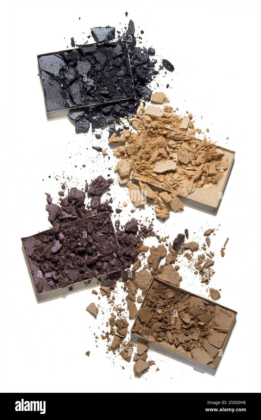 Creative concept photo of cosmetics swatches beauty products square ...