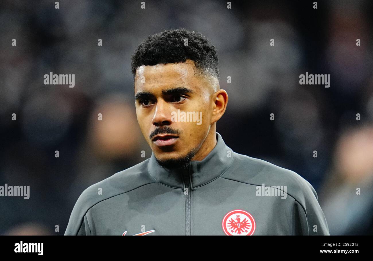 January 23 2025: Ansgar Knauff (Eintracht Frankfurt) looks on during a ...