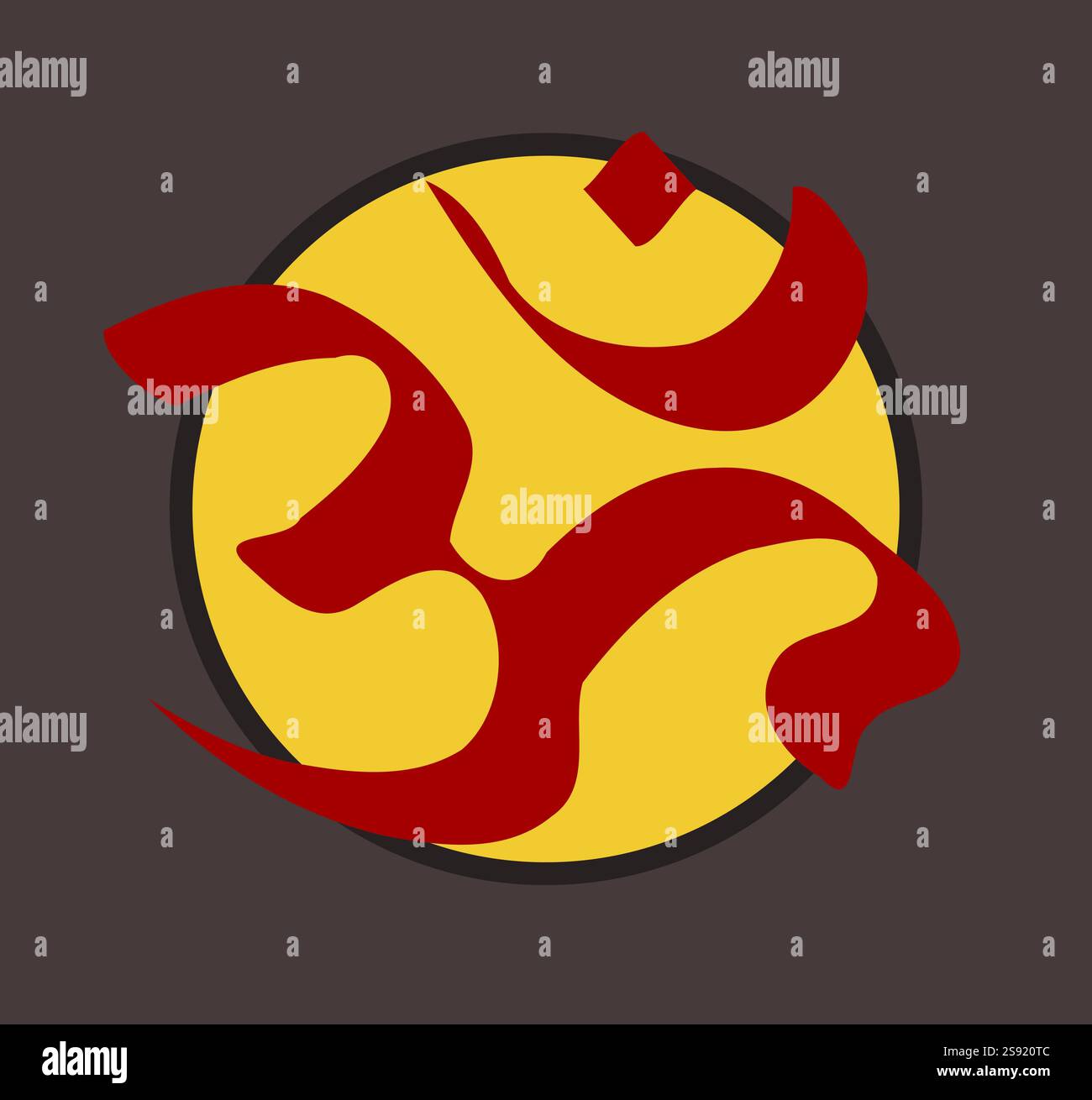 An illustration of a typical asian om sign Stock Photo - Alamy
