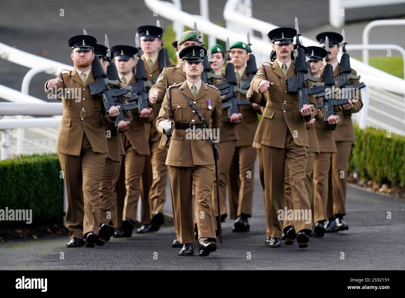 Members of the Royal Corps of Signals in the parade ring during Grand ...