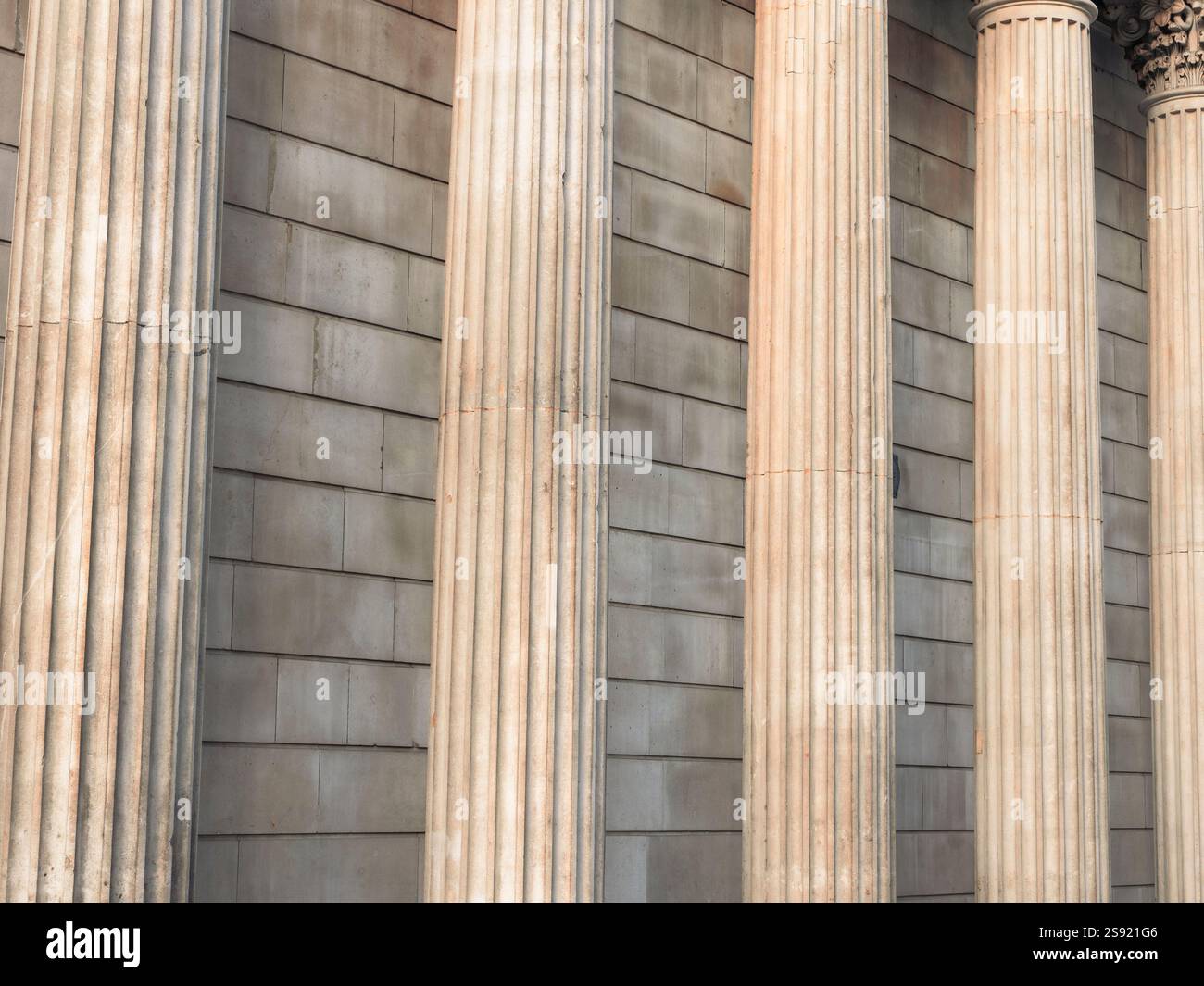 Pillars at the Bank of England, UK Central Bank, The City of London ...