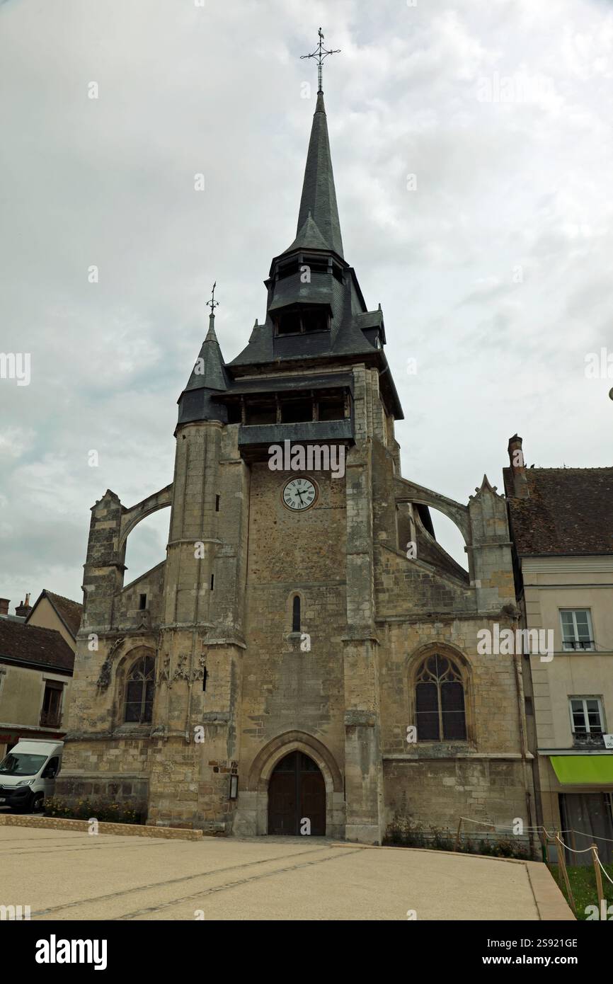View of the Front elevation of Saint Martin church, Nonancourt ...
