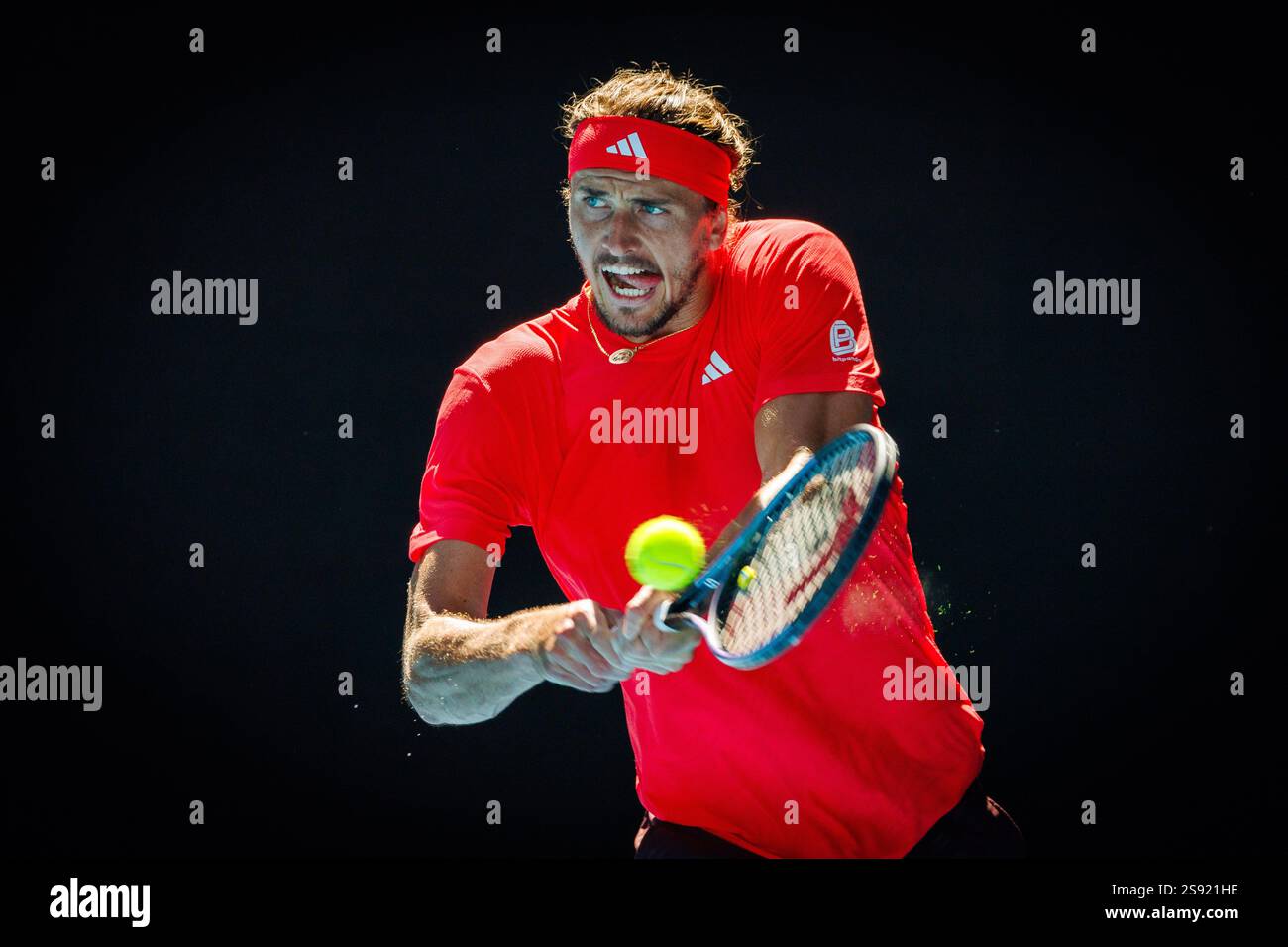 German Alexander Zverev pictured in action during a tennis match ...