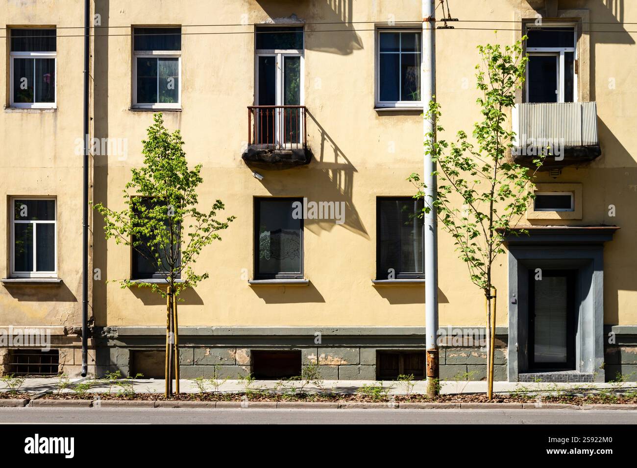 Soviet era architecture style of living district in Vilnius, Lithuania ...
