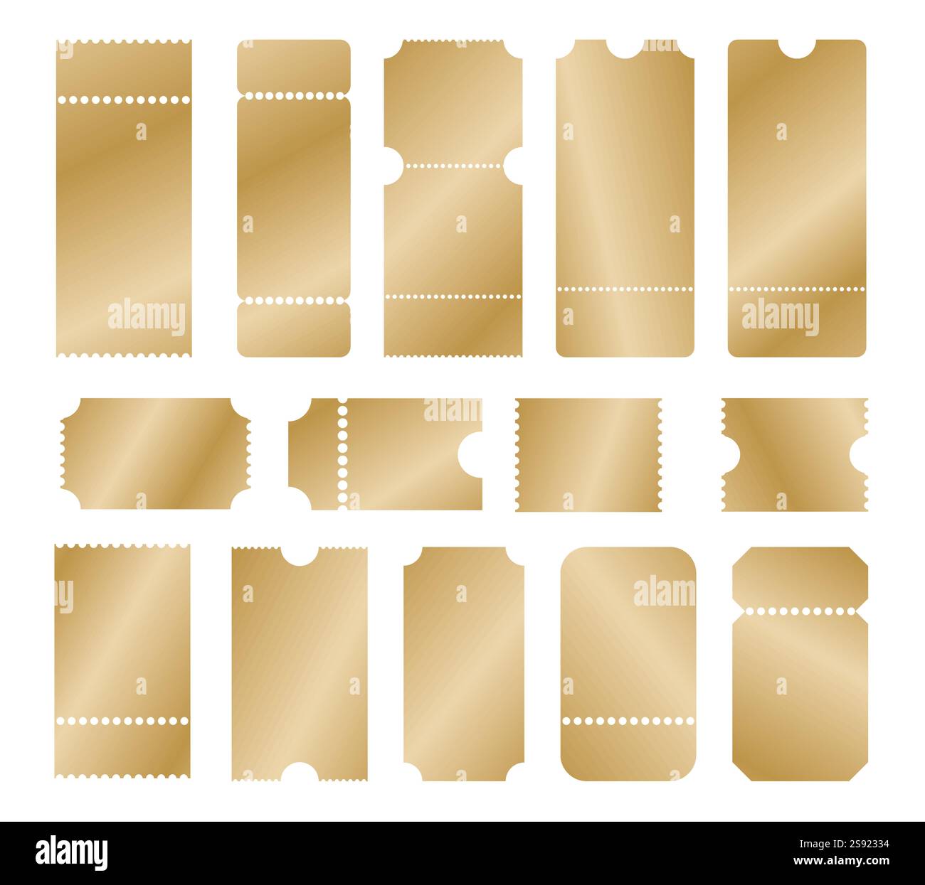 Golden Ticket and VIP Voucher Design for Events, Cinema, Casino, and ...